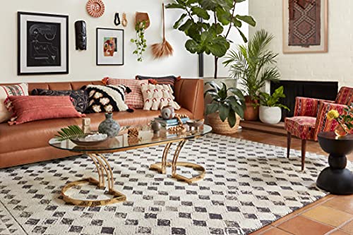 Justina Blakeney x Loloi Yeshaia Black/Neutral 3'-6" x 5'-6" Accent Rug