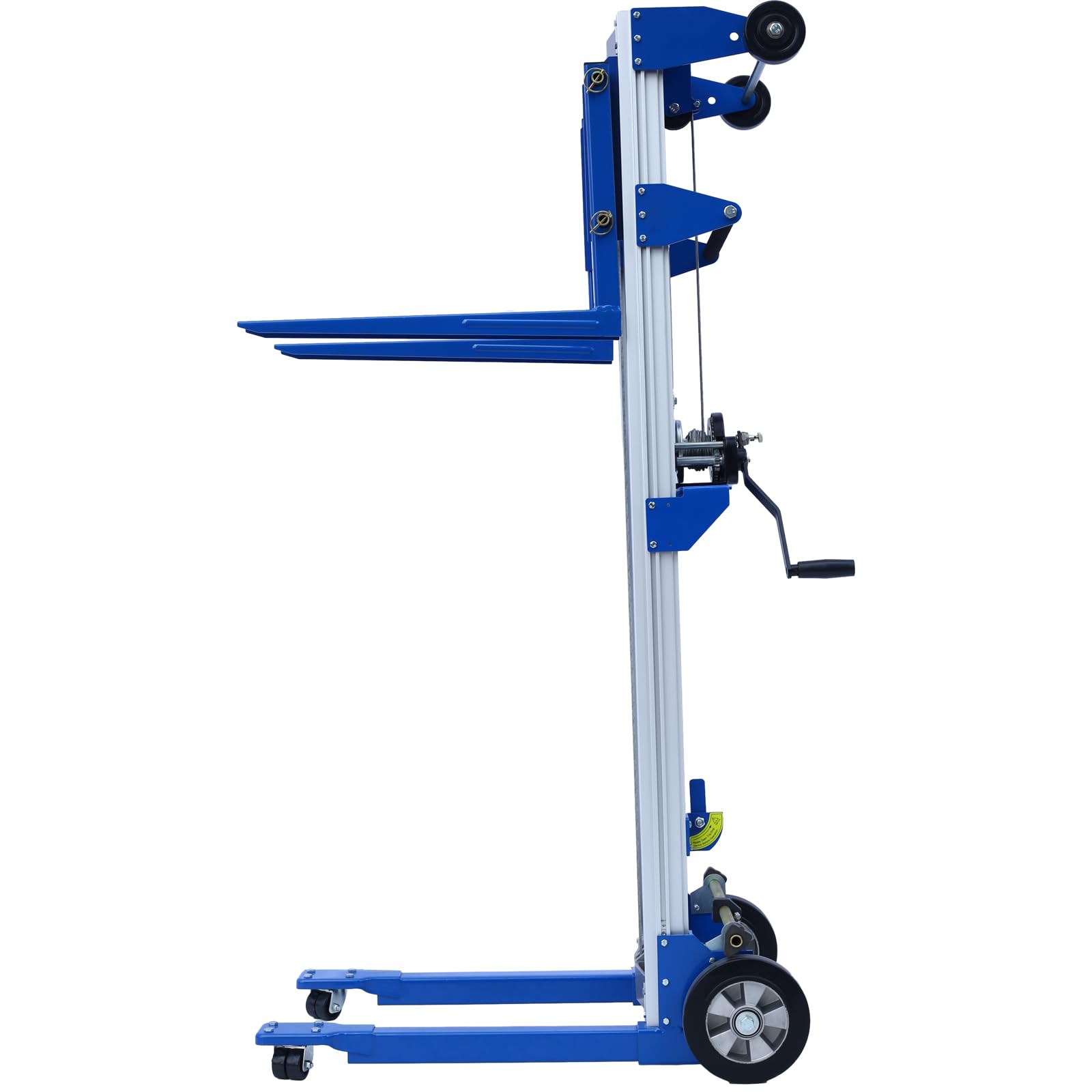 Miscoos Fixed Straddle Hand Winch Lift Truck, 34.6" Length, 24.8" Width, 66.9" Height, 500 lbs Capacity