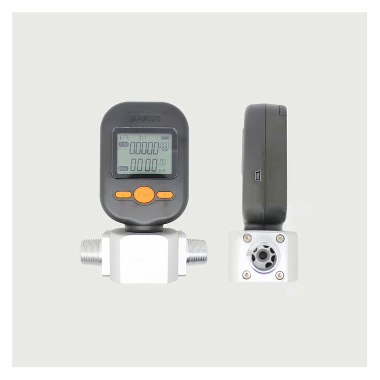 QYTEC Hose Timer MF5706 (0-10L/25L) Ultrasonic Gas Mass Flow Meter MF5712 (0-200L) Compressed Air Nitrogen Oxygen Digital Flowmeter Water Timer (Color : MF5706(0-25L), Size : One Size)