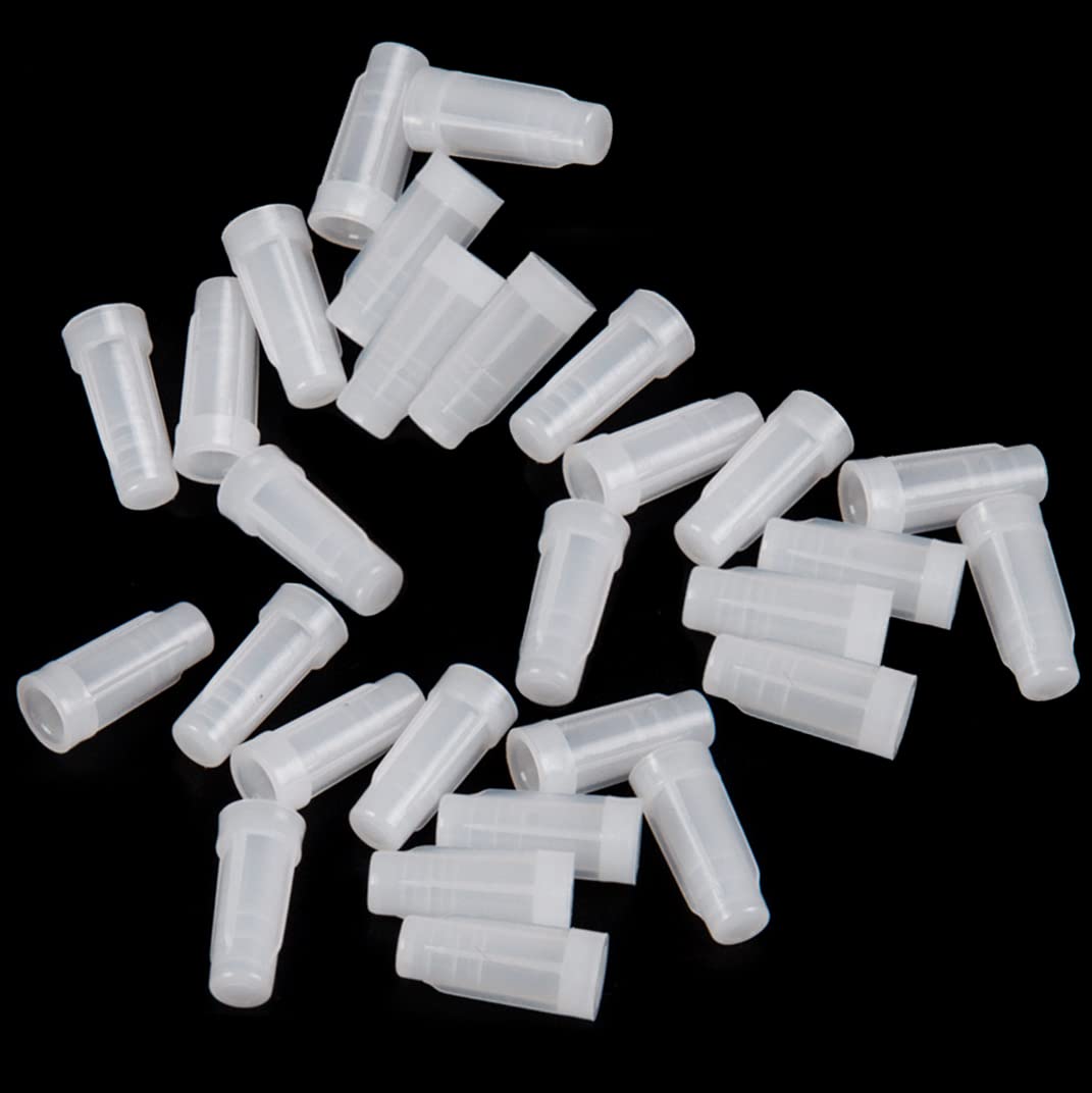 MEETOOT 50pcs Luer Lock Syringe Tip Caps Disposable Plastic Syringe Cap for Liquid Sampling in the Laboratory
