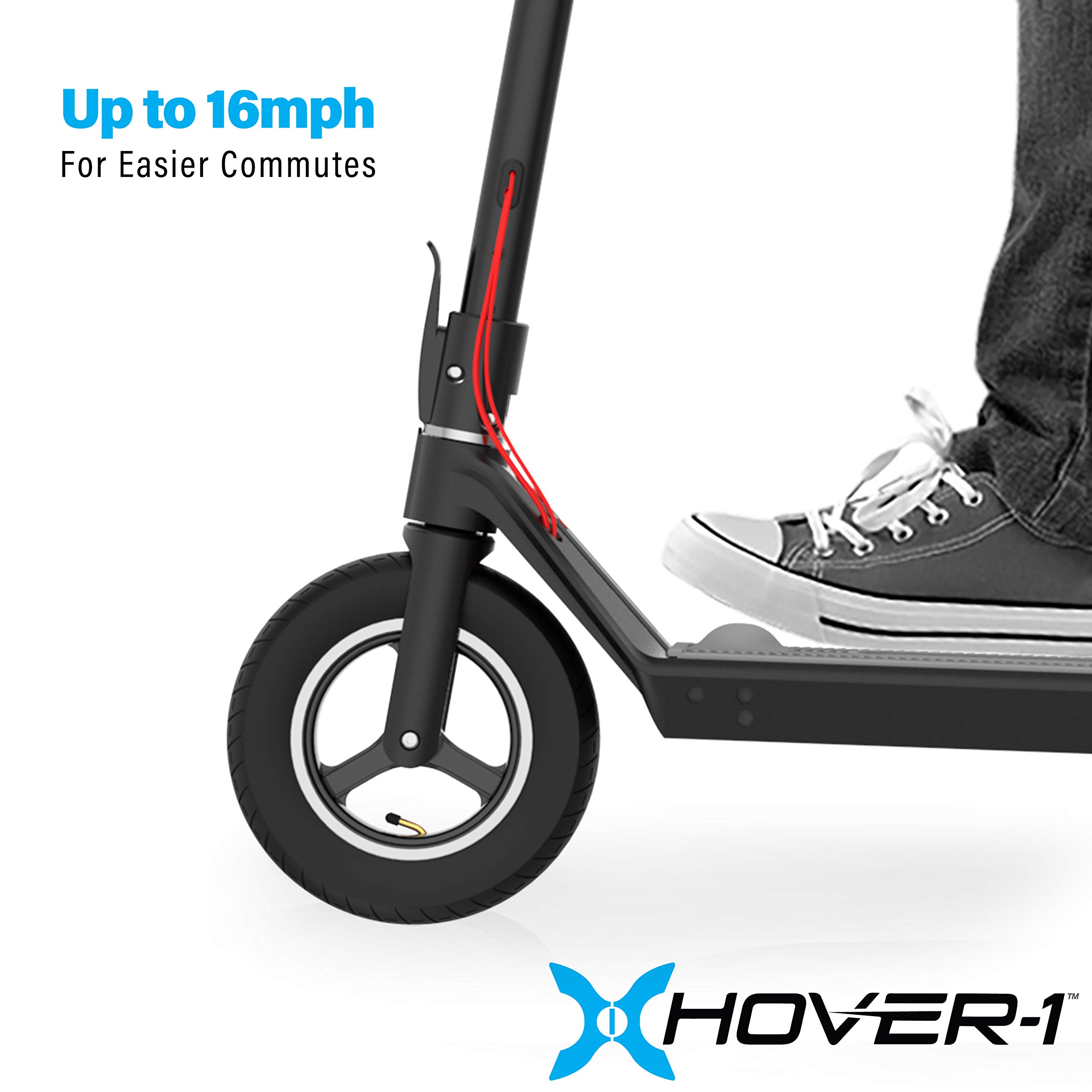 Hover-1 Engine Electric Scooter | 21.7MPH, 5HR Charge, 11 Mile Range, Battery Life Indicator, High Grip Tires, 220LB Max Weight, Cert. & Tested - Safe for Teens & Adults