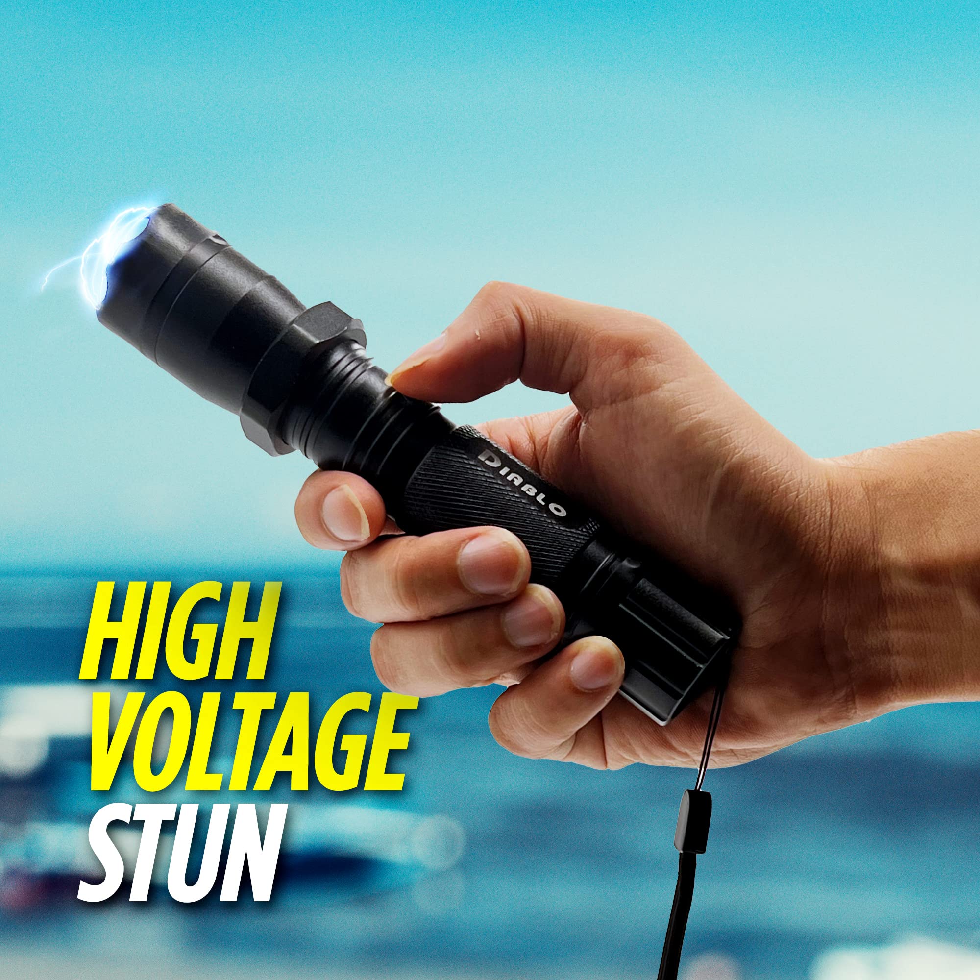 Guard Dog Diablo Stun Gun β Tactical Stun Gun with LED Flashlight β Police Strength Stun Gun with Concealed Technology β Free Holster - Rechargeable Battery