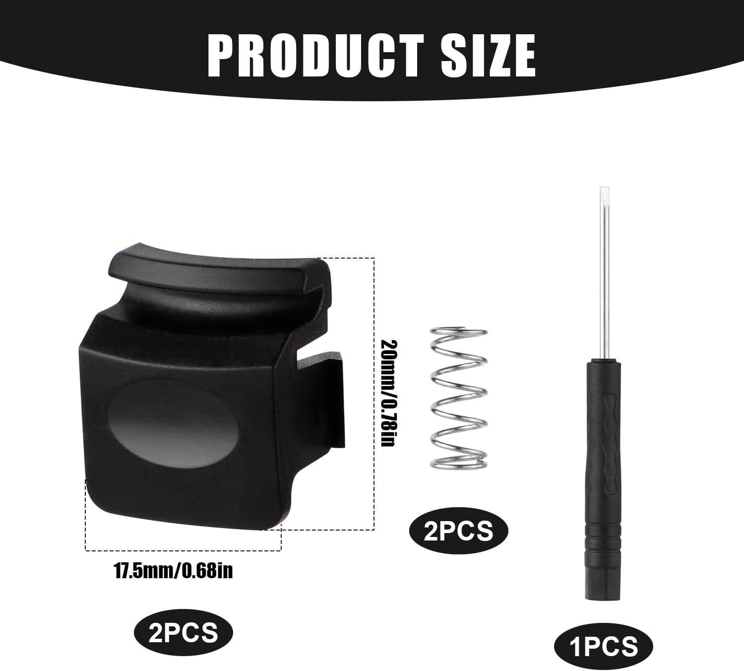MIHAGUTY Replacement Button Compatible with Owala FreeSip 24oz 32oz, 2Pcs Water Bottle Lid Mouth Push Switch Top Cap Seal Stopper Replacement Parts for Owala 19/24/32/40oz Accessories