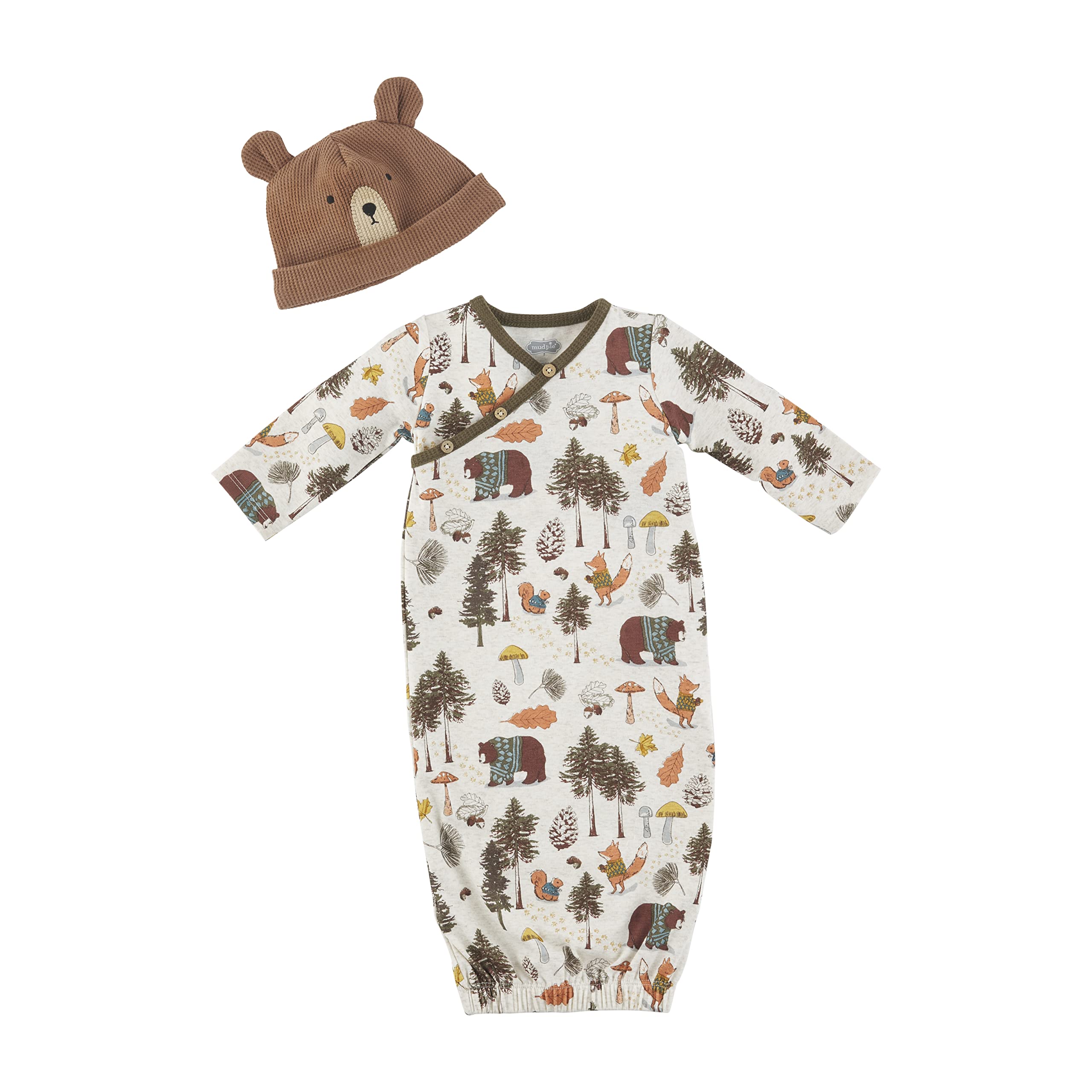 Mud Pie Take Me Home, Woodland Print, 0-3 Months
