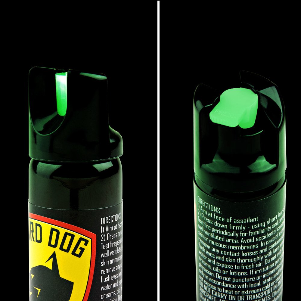 Guard Dog Security Glow in The Dark 3 oz Pepper Spray with UV dye - Police Strength – 25 bursts