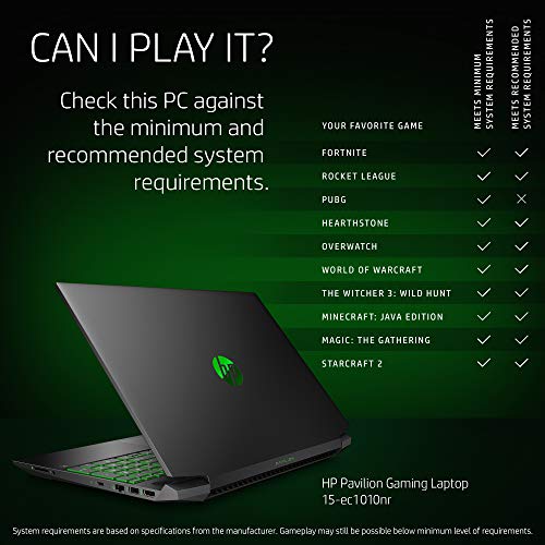 HP Pavilion Gaming 15 Laptop, NVIDIA GeForce GTX 1650, AMD Ryzen 5 4600H, 8GB DDR4 RAM, 512 GB PCIe NVMe SSD, 15.6" Full HD, Windows 10 Home, Backlit Keyboard (15-ec1010nr, 2020 Model)