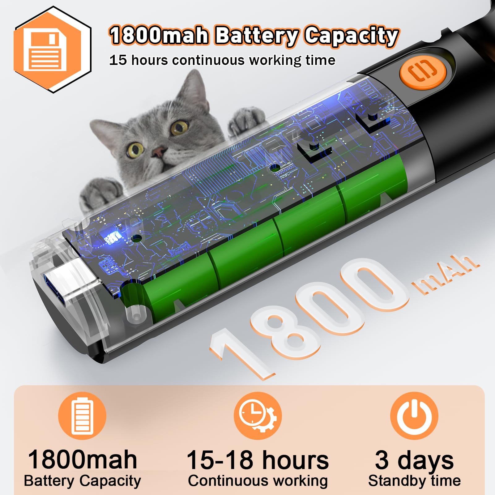 Symcode Pet Microchip Scanner RFID EMID Micro Chip Reader Scanner with 1.44IN TFT Display 134.2kHz 125kHz 15 Digits Pet Chip ID Scanner with Delete History Data Function