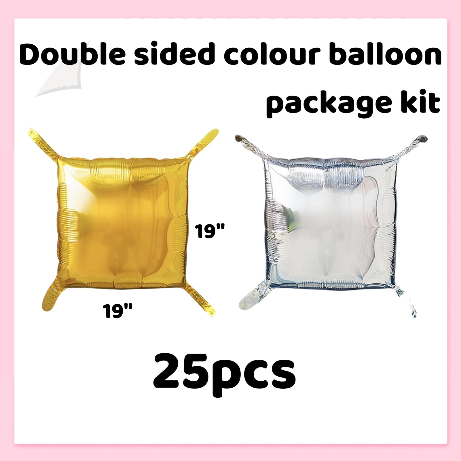 Orgnafey Mylar Metallic Gold Flat Square Foil Balloons Wall Tunnel Background Double Sided Chrome Gold&Silver Balloon Arch Garland Kit For Birthday Graduation Anniversary Party Backdrop Decorations