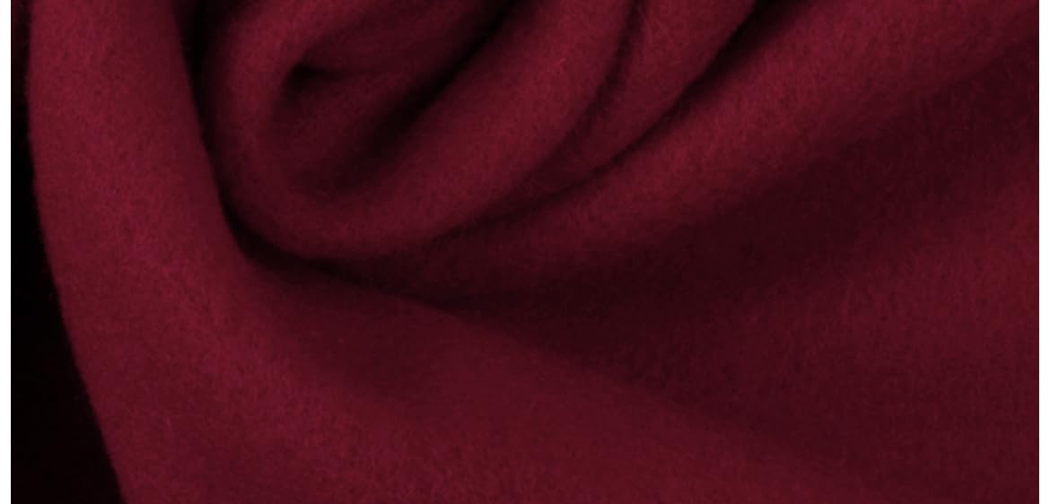 Tuva Textile Bolt of Real Quality Coating Red Color Wool Fabric, 2 Yard pre Cut