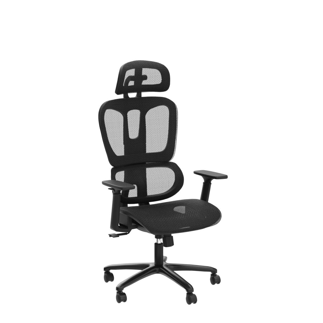 Homy Grigio Ergonomic Office Chair High Back Home Office Desk Chair with 3D Armrest Adjustable Headrest Lumbar Support Mesh Computer Chair with Swivel Tilt Function