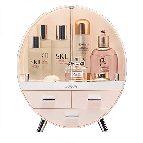 MIUOPUR Makeup Brush holder Organizer, 360° Rotating Make up Brush Holder, 5 Slots Pen Holder for Desk, Storage Cup for Lipsticks/Comb/Beauty Tool, Bathroom Vanity Desktop Organizer
