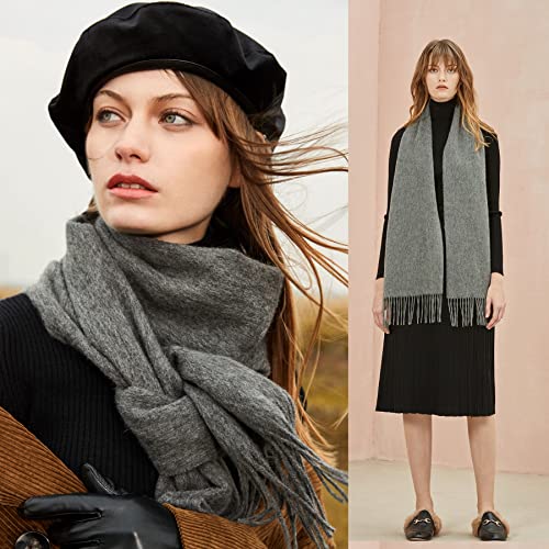 MERINOSNUG Merino Wool Scarf Australian Women's Pashmina Shawls and Wraps, Luxuy Lightweight Warm blanket, Gift Long Large