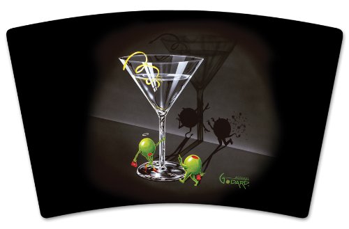 Mugzie "Michael Godard: He & She Devil" Cocktail Shaker with Insulated Wetsuit Cover, 16 oz, Black