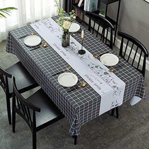 MLQL European-Style Tablecloth Home Restaurant Birthday Party Wedding Decoration Rectangular Waterproof Table Cover A21 140x210cm