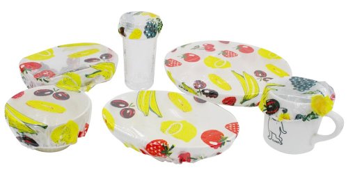 NORPRO Plastic Bowl Covers, 6 Piece Set, 3-Inch to 10-Inch, Multicolored