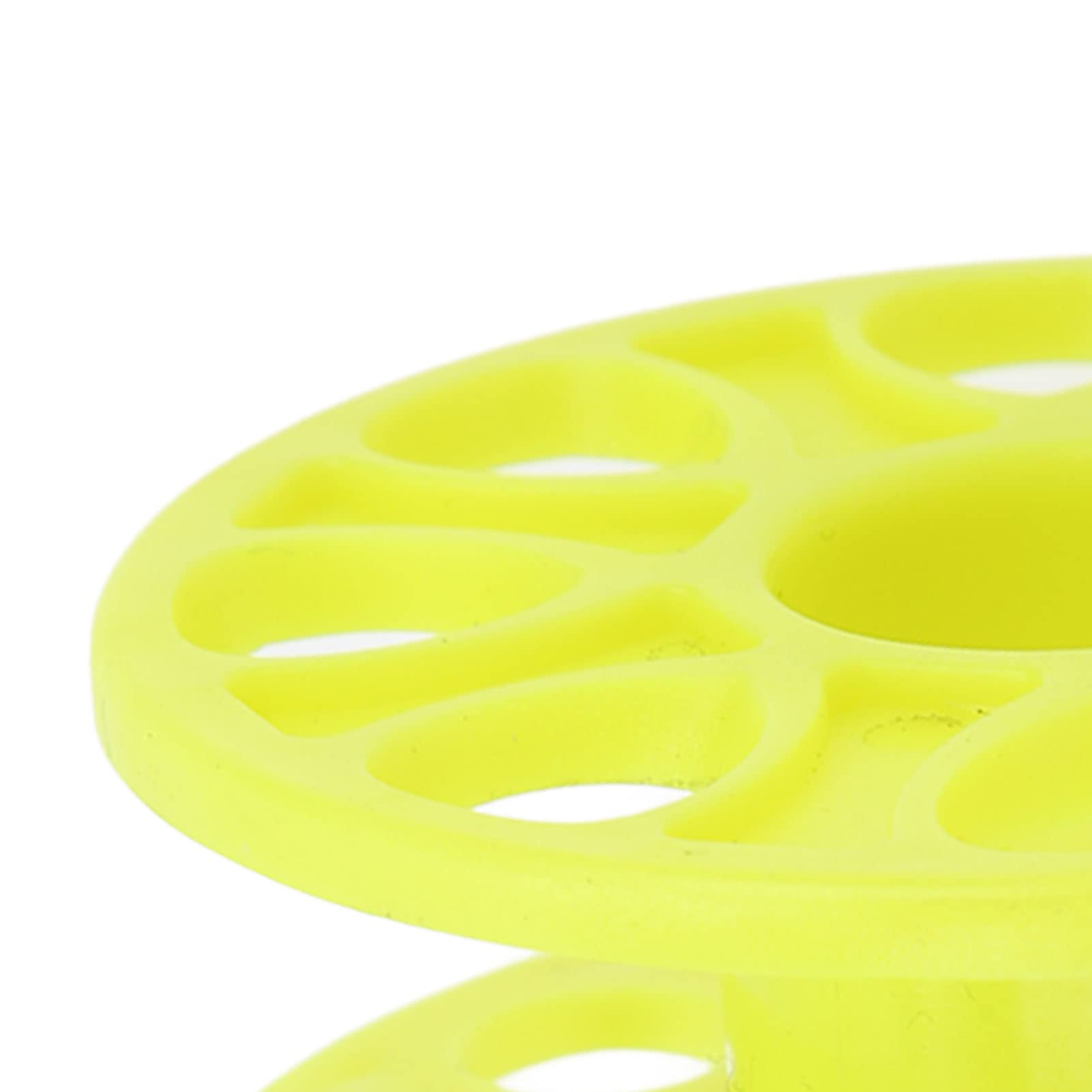 LAIONTY Portable Round Underwater Sports Reel, Eight Round Holes Plastic Diving Safety Accessoriess Storage Tool (Yellow)