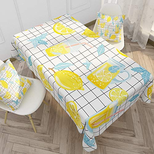 MLQL Oxford Tablecloth Nordic Style Cherry Fruit Waterproof Table Cover Home Coffee Table Table mat Mantel A9 140x210cm