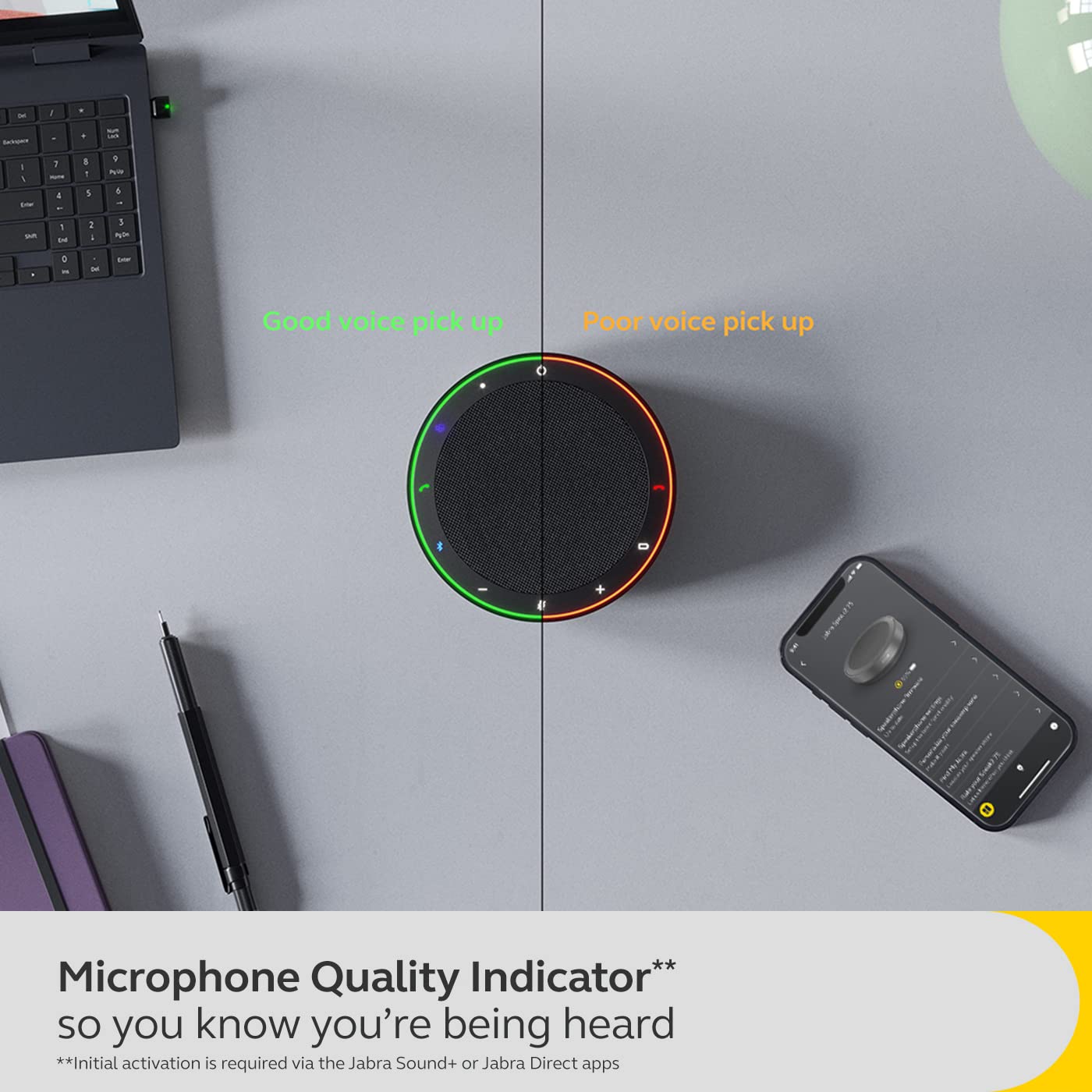 Jabra Speak2 75 Wireless Bluetooth Speakerphone β Portable Conference Speaker with 4 Noise-Cancelling Mics, 65mm Full-Range Speakers & Super-Wideband Audio - Certified Microsoft Teams Speaker β Black