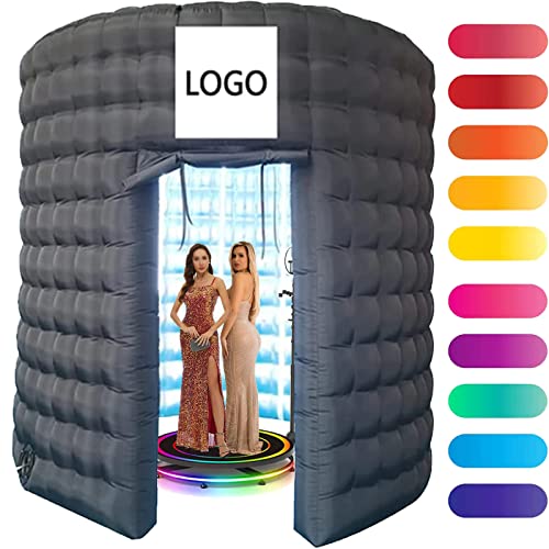 Inflatable Background Wall Suitable for 360 Photo Booth Machine with Silver Reflective Background 158inch Customize Logo Suitable for 360 Photo Booth Machines/Show Parties/Wedding Photography