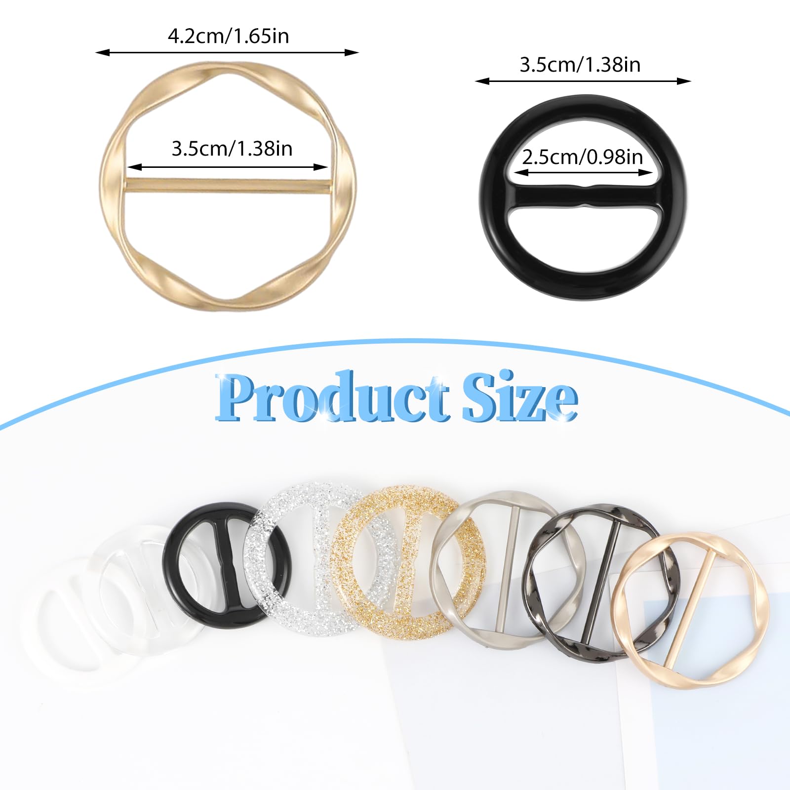 PEOVLVN 8 Pcs Shirt Ties Clips for Women