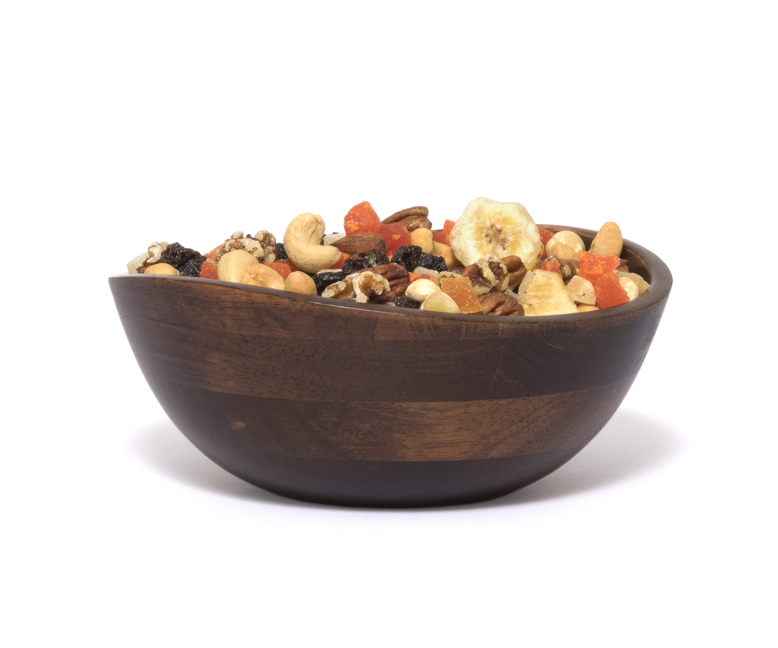 Lipper International Walnut S/4 Small Wavy Rim Bowls