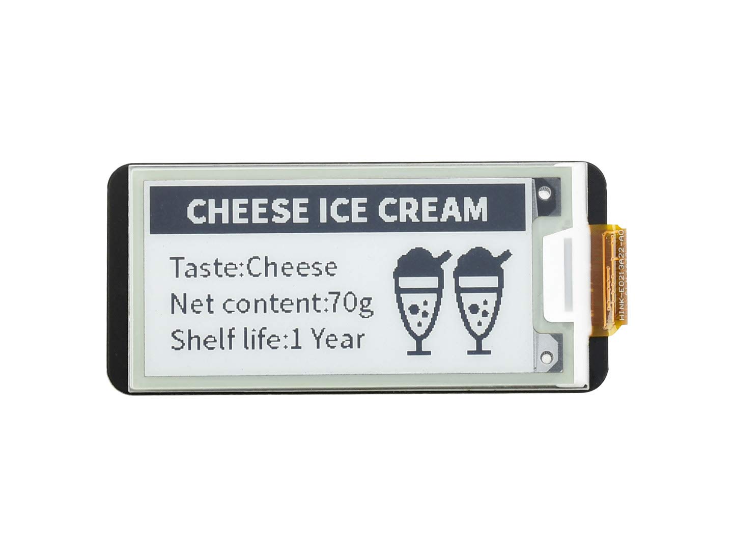 Ingcool 2.13inch E-Ink Display HAT V2, 250x122 Resolution Black White Two-Color e-Paper Screen eink Compatible with Raspberry Pi 4B 3B+ 3B Zero Zero W,Jetson Nano,SPI Interface