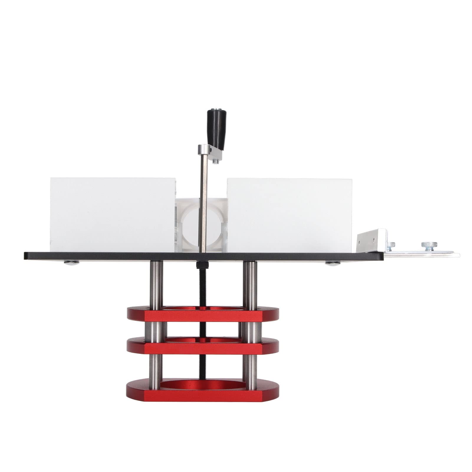 Router Lifting Base, Universal Router with Top Plate Manual Lifting Woodworking Slotting Trimming, Syringe Handpiece and Curing Light Sleeves (Black)