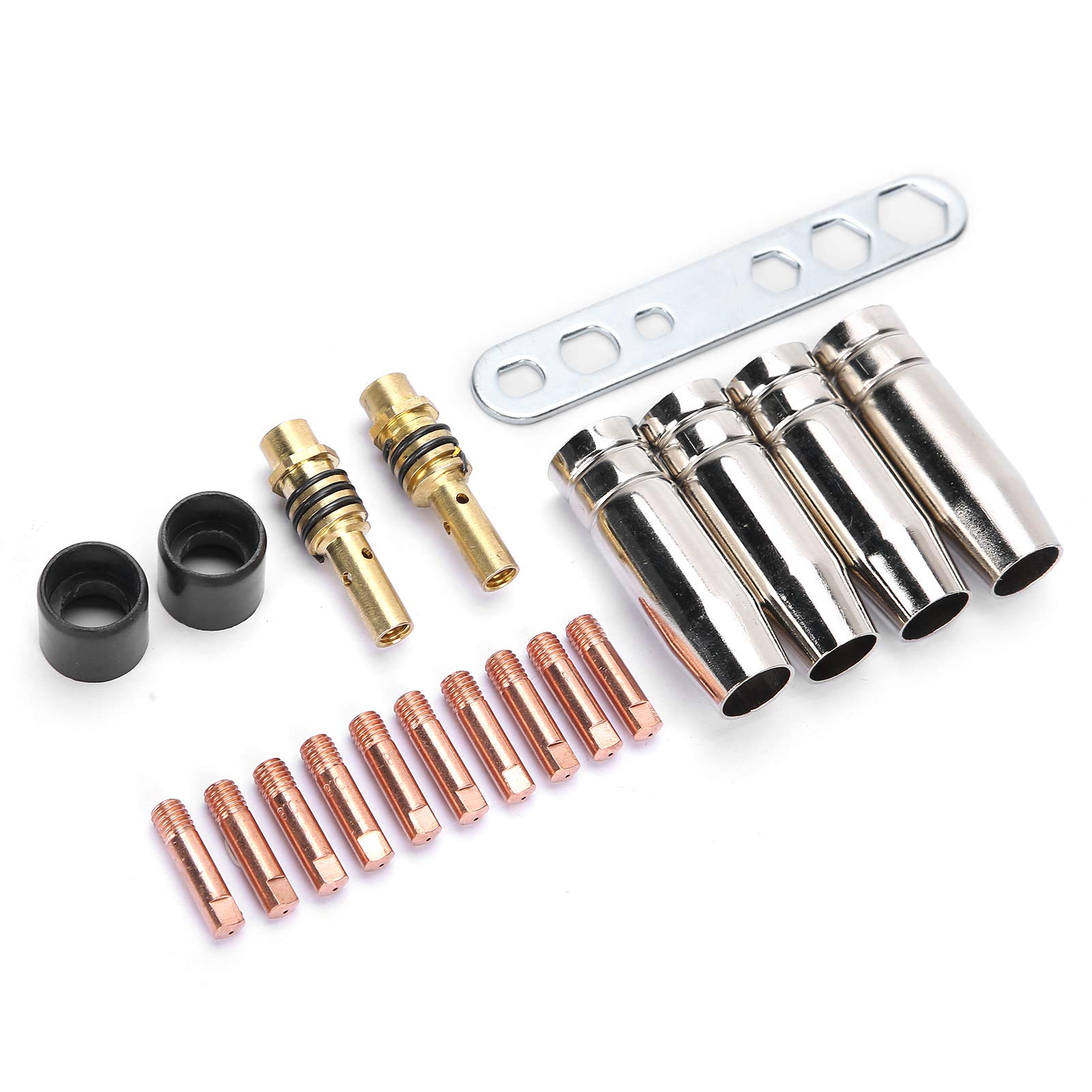 MIG Torch Gun Welding Accessory Kit Tip-Nozzle-Diffuser-Adapter Fit for Binzel 15AK MIG Welder MIG Welder Diffuse