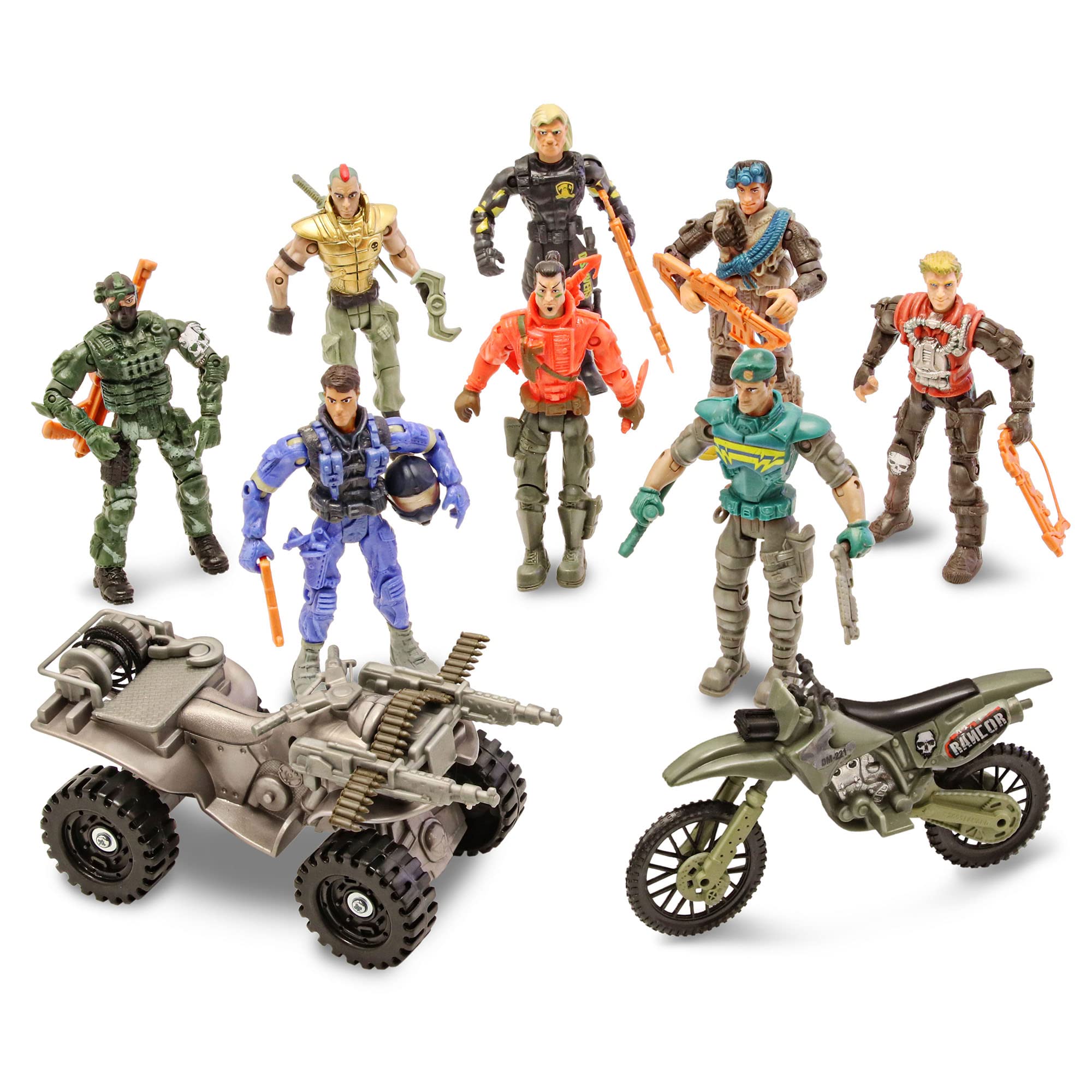 Lanard The Corps! Universe: Ultimate Battle Pack - Mini-Figure Combat Set, Includes 8 Action Figures, Patrol Attack Vehicles & Accessories, Kids Ages 3+