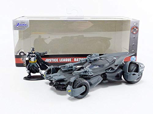Jada Toys DC Comics Justice League Batman & Batmobile 1:32 Die - Cast Vehicle with Figure,Black