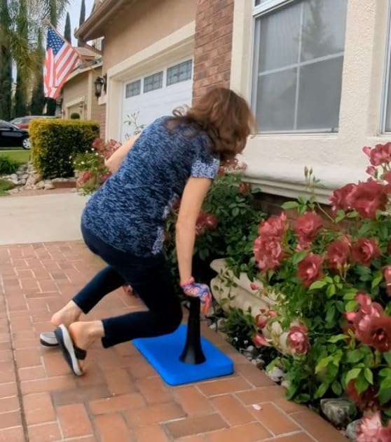 Innprodica Mobility Aid Tool Help-Me-Up Garden Kneeling pad with Support Post Handle Grip to Reduce Knee and Back Stress. to Help with Kneeling Exercising or Physical Therapy.