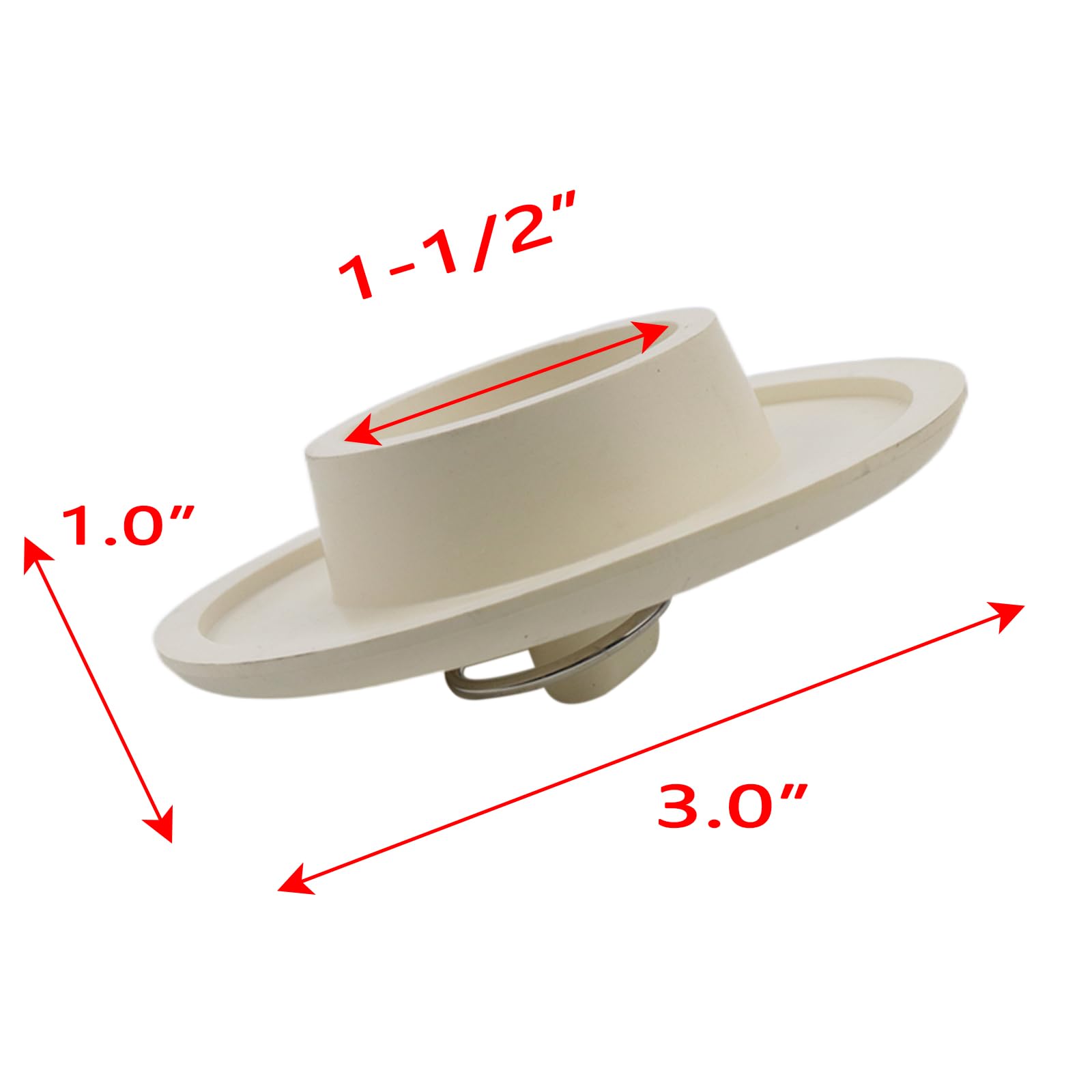 Pufguy 2pcs Rubber Drain Stopper White Sink Rubber Stopper Rubber Sink Stopper Kitchen Drain Drain Stopper Utility Sink Stopper Sink Drain Stopper for for Kitchen Bathroom or Laundry
