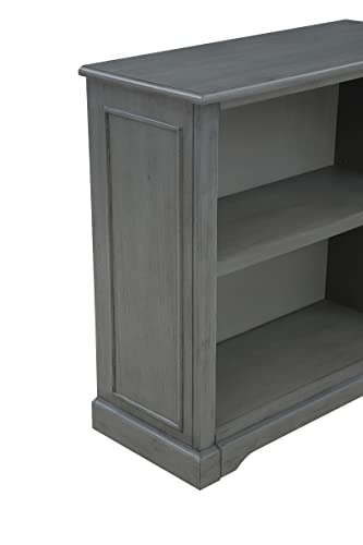 OSP Home Furnishings Country Meadows 2-Shelf Bookcase, Plantation Grey