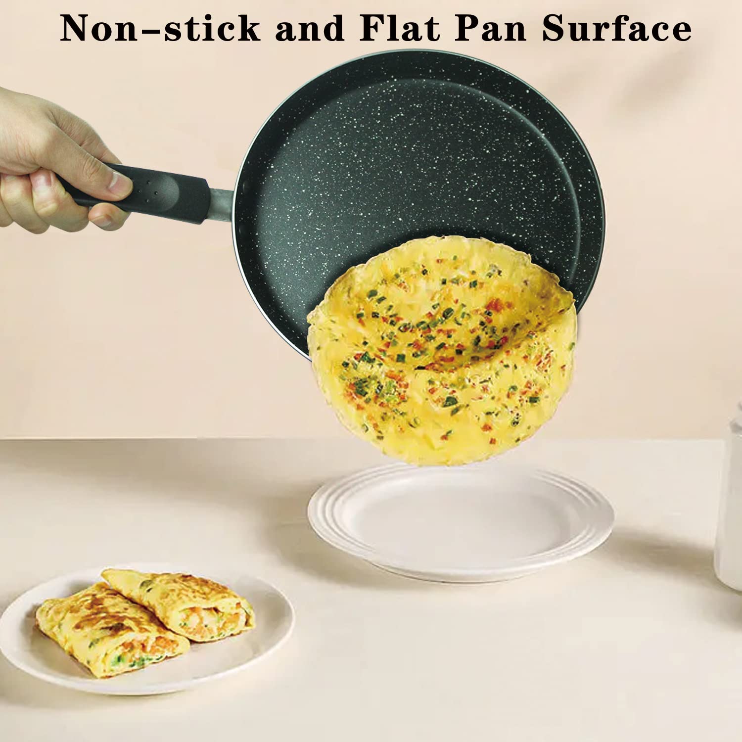 LECOOKING Nonstick Dosa Pan, Comal Para Tortillas, Non-Stick Pancake Griddle Compatible with Induction, also for Crepes.9.5 inch