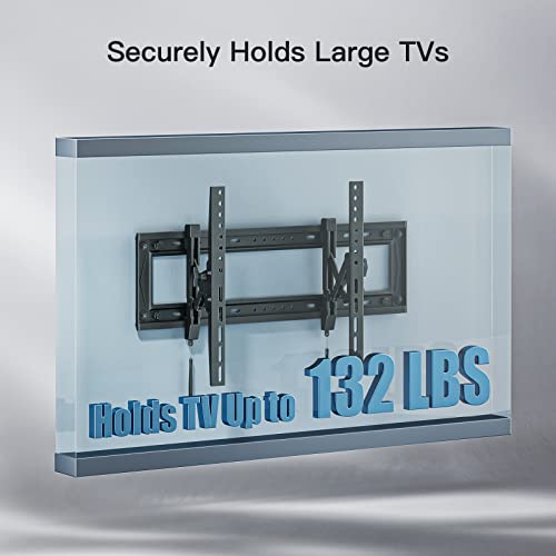 Pipishell Advanced Tilt TV Wall Mount Extentable for Most 50-90 inch TVs up to 132 lbs, Heavy Duty Tilting Wall Mount TV Bracket Max VESA 600x400mm, Fits 16, 18, 24 Inch Wood Stud, PIAT2