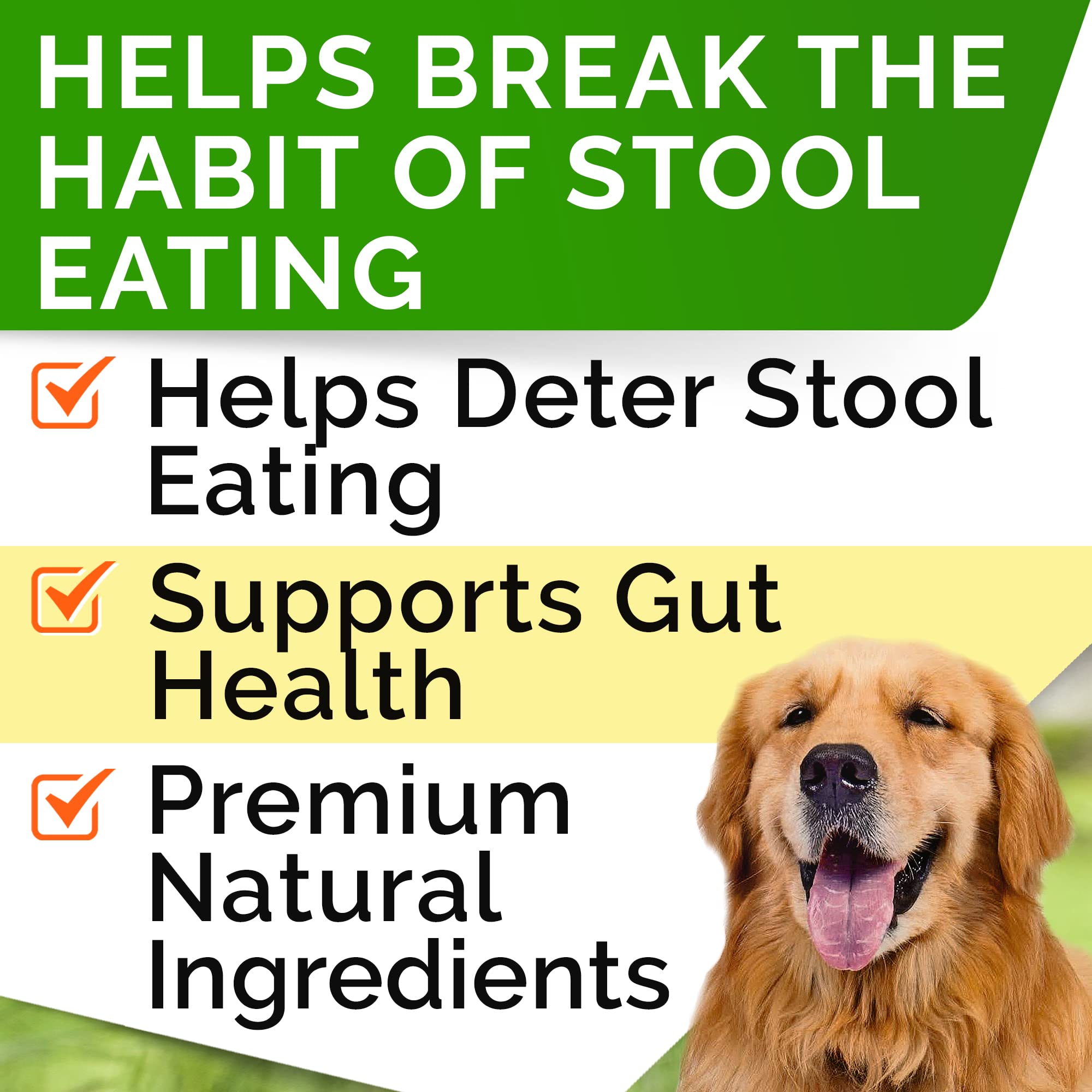 STRELLALAB No Poo Chews for Dogs - Stop Dog Poop Eating - Coprophagia & Stool Eating Deterrent with Probiotics, Digestive Enzymes & Immune Support, Poultry Flavor, Made in USA - 120 Soft Chews