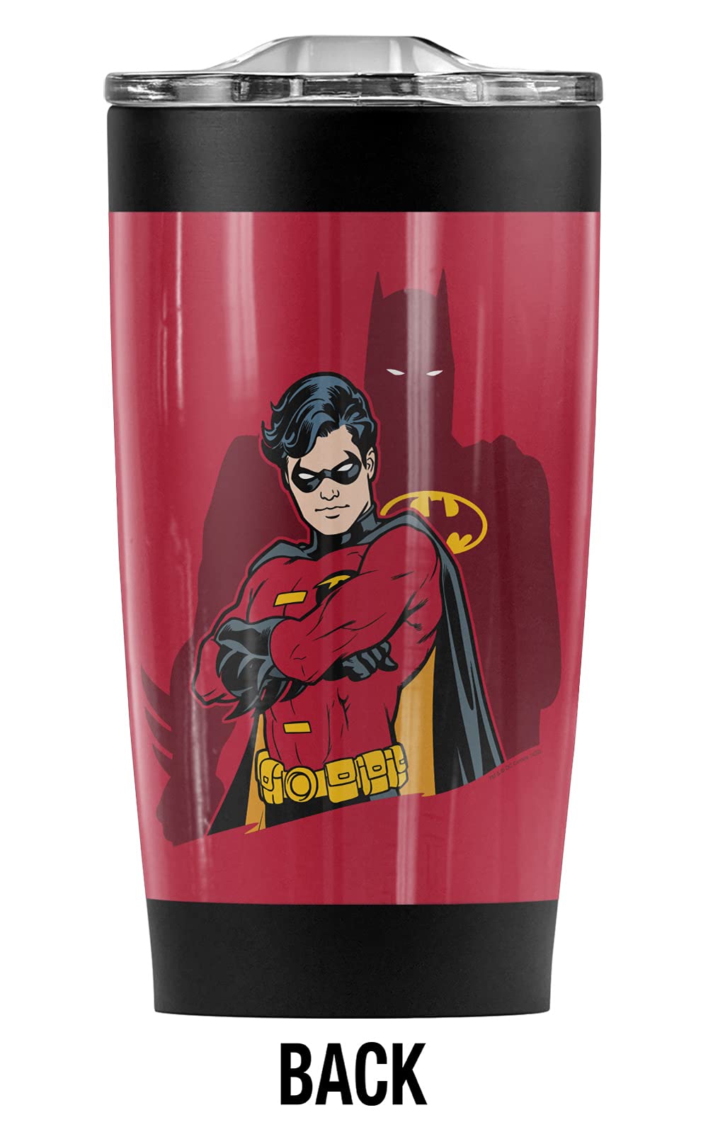 Logovision Batman Robin Wingman Stainless Steel Tumbler 20 oz Coffee Travel Mug/Cup, Vacuum Insulated & Double Wall with Leakproof Sliding Lid | Great for Hot Drinks and Cold Beverages