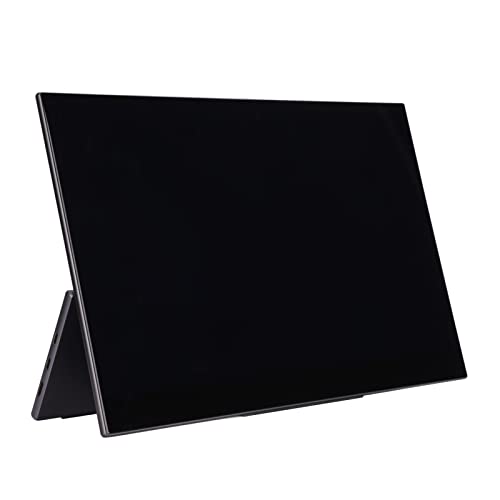 Rengu Portable Touch Screen, 15.6 Inch PD Charging, 15.6 Inch 4K Touch Screen, Clear Sound with Two Speakers for Phone, Laptop and Computer (US Plug)