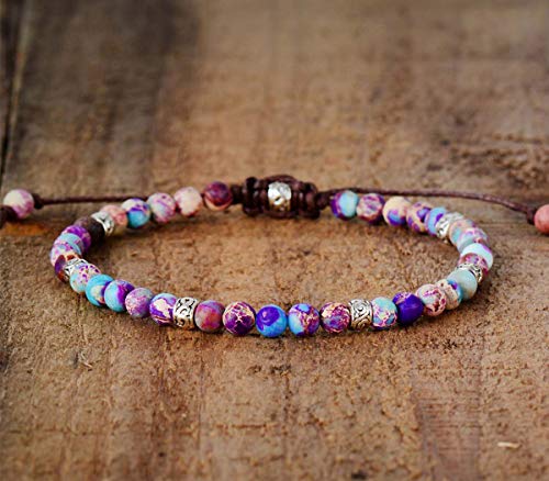 Starto Boho Beads Bracelets Stone Japser Fancy Friendship Bracelets Lovers Couples Yoga Bracelet Jewelry Gifts