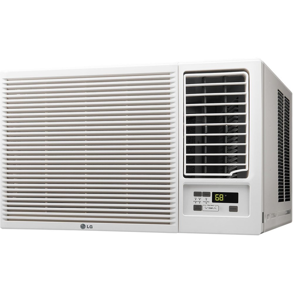 LG 12,000 BTU Window Air Conditioner with Supplemental Heat, Cools 550 Sq.Ft. (22' x 25' Room Size), Electronic Controls with Remote, 2 Cooling, Heating & Fan Speeds, Slide In-Out Chassis, 230/208V