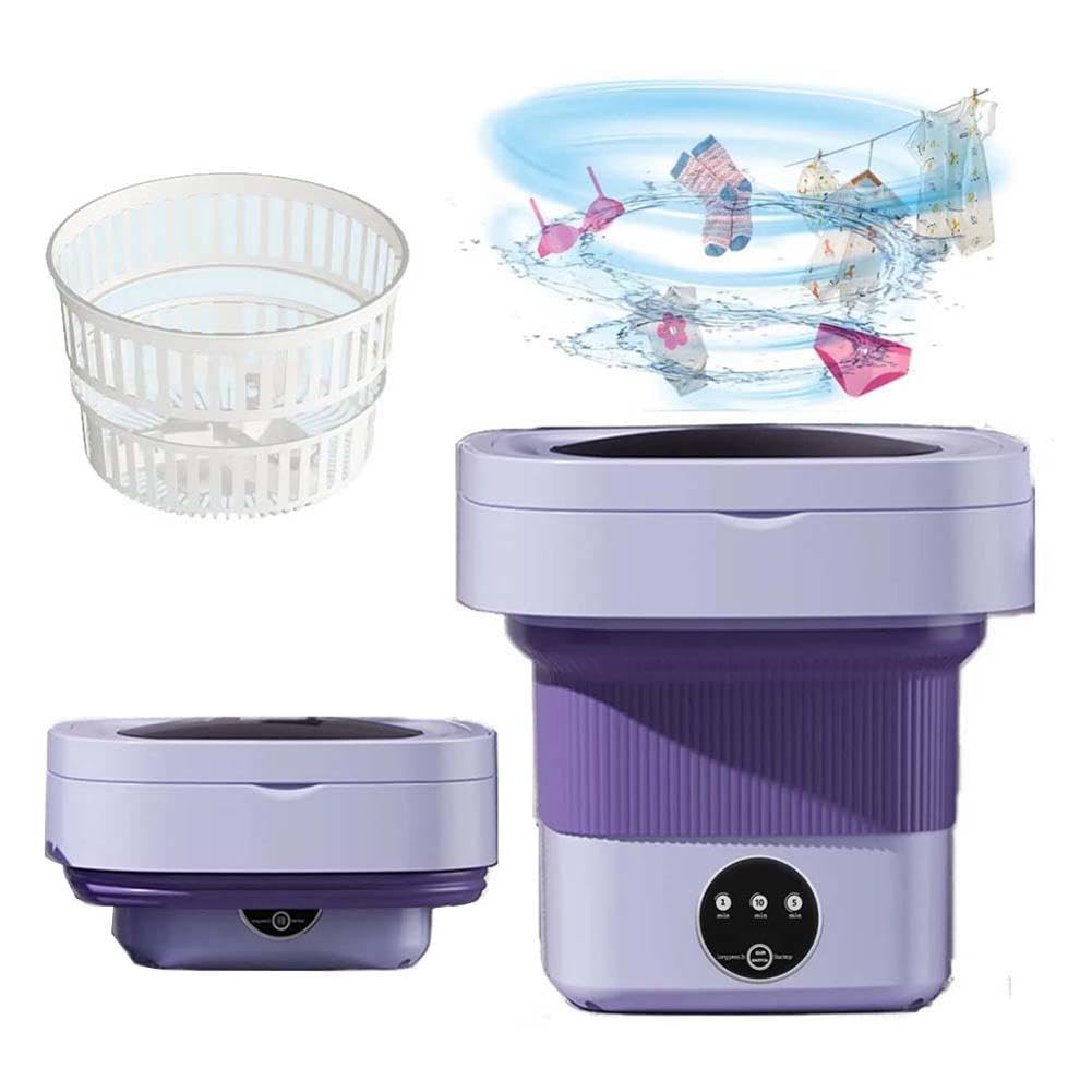 JCAKES Mini Portable Washing Machineļ¼Foldable Washing Machineļ¼Small Washing Machineļ¼6.5L Washing Machine with Drying Drum, 3 Modes Touch Timer Washing Machineļ¼for Socks, Baby Clothes, Underwear