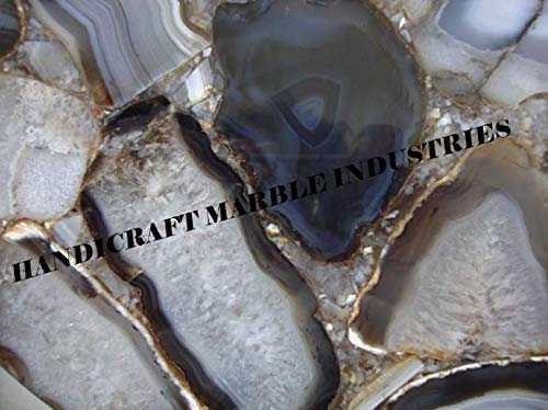 Natural Brown Agate Stone Round 30" x 30" Inch Coffee Table Top, Dark Brown Agate Stone Centre Table Top, Agate Stone Round Dining Table Top, Pronounce Agate, Piece Of Conversation, Family HeirLoom