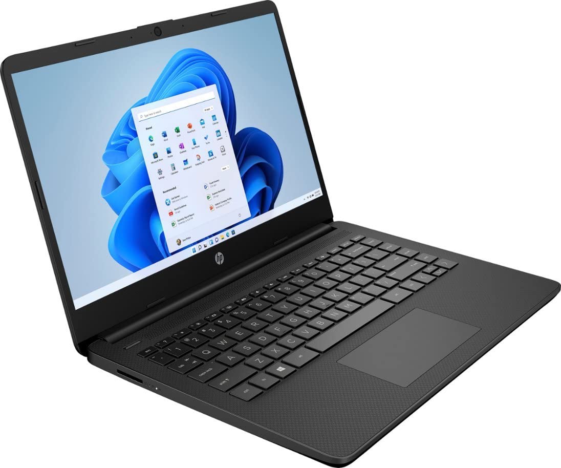 HP Stream 14" HD BrightView Laptop, Intel Celeron N4120, 4GB RAM, 64GB SSD, Intel HD Graphics, 720p Webcam, 1 Year Office 365, Gold, Win 11, 32GB USB Card (Renewed)