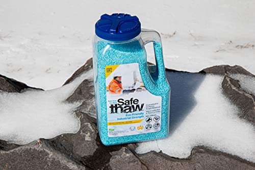 Safe Thaw Concrete Safe 100% Salt Free, Pet Safe Snow & Ice Melter, Industrial Strength, Chloride-Free and Traction Agent. Use on Asphalt, Roofs & On Any Surface, 10 Pound Jug