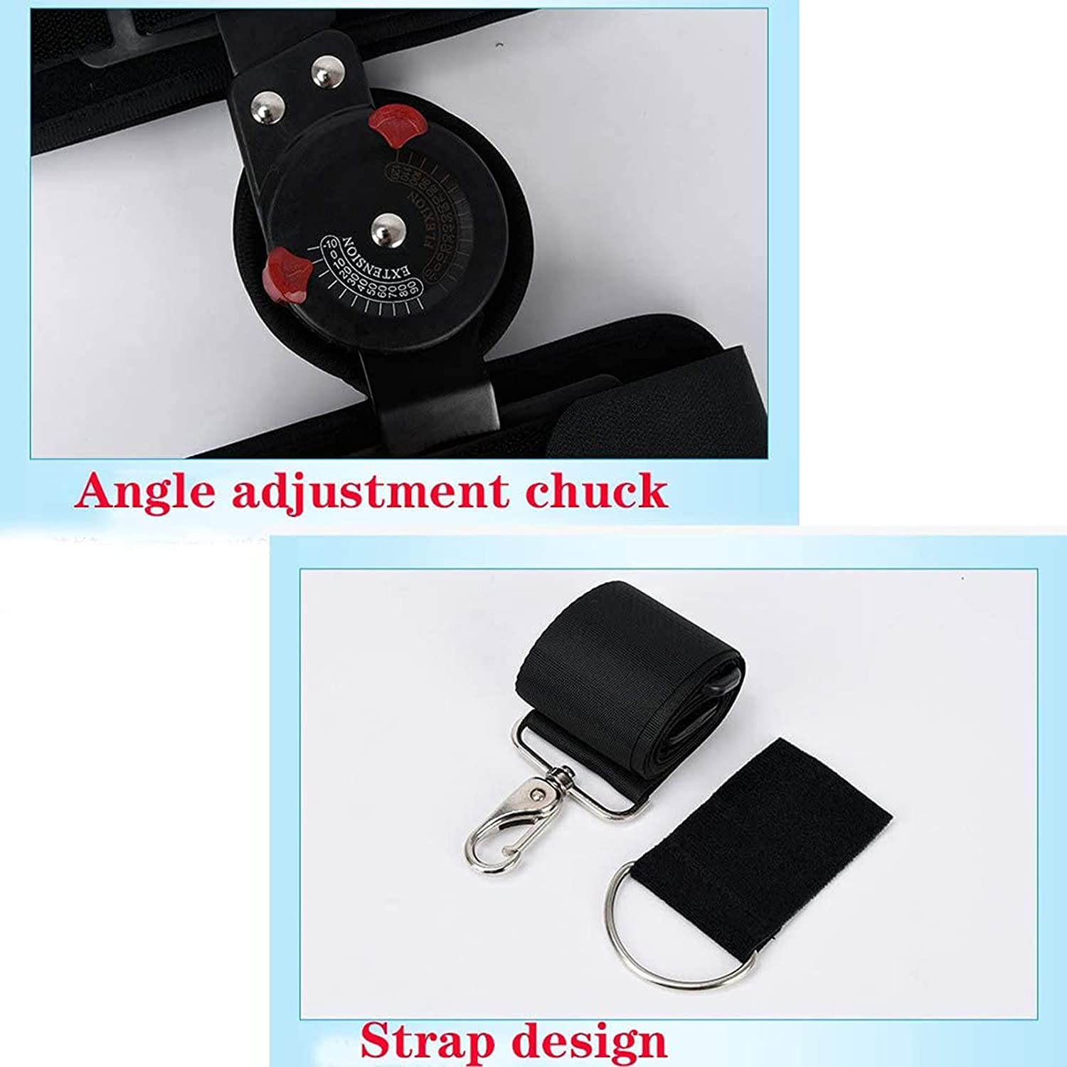 Knee Brace Orthopedic Hinged Knee Brace Support, Adjustable Knee Joint Splint ROM Knee Orthosis Stabilizer Post-Op Arthritis Injury Protector Knee Support for Leg (Size : L(60cm))