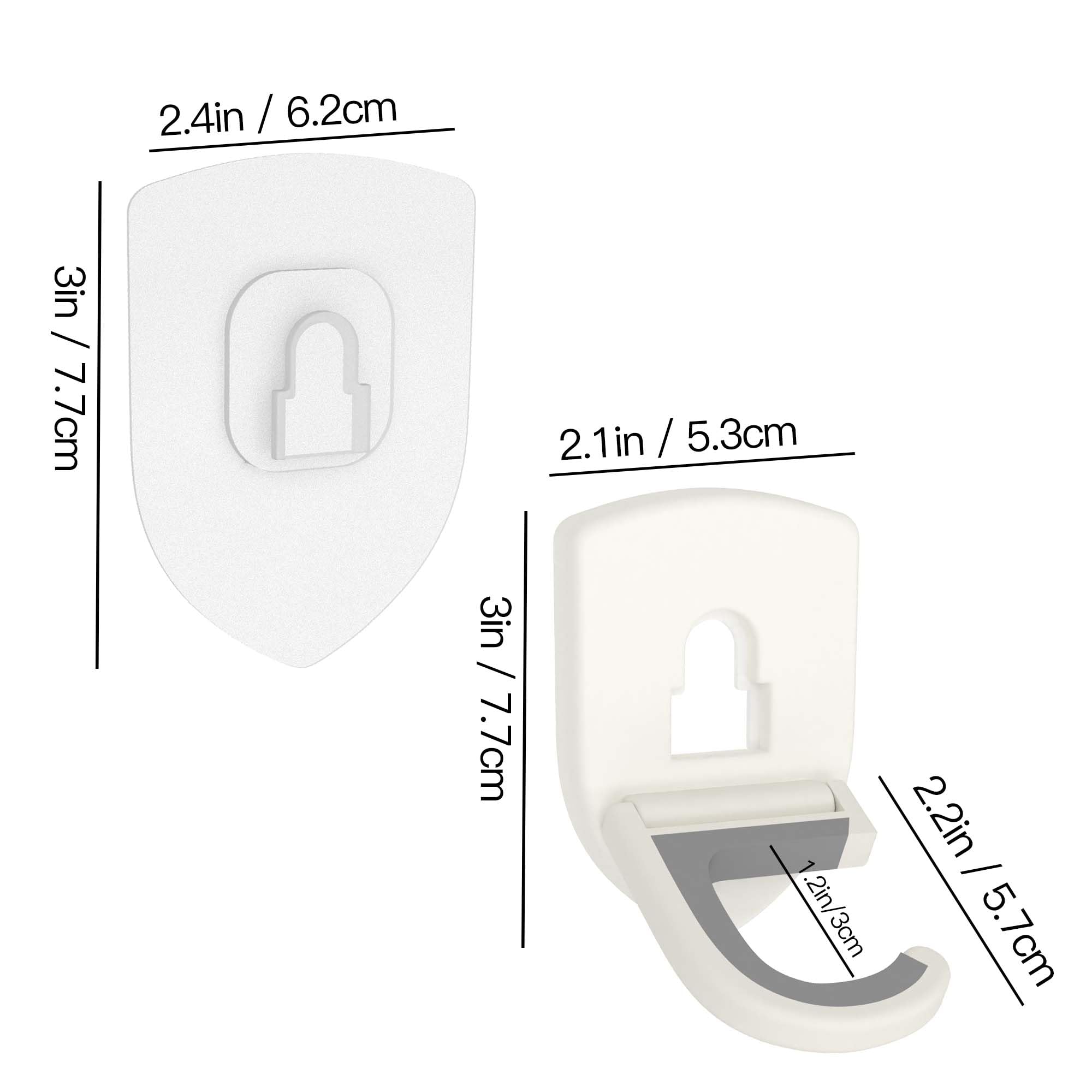 ROCKYGFI Broom Holder Wall Mount Self Adhesive, Broom and Mop Organizer Wall Hanging, No Drilling Anti-Slip Broom Hook Over Door for Home, Kitchen, Garden, Garage Storage 4-Pack