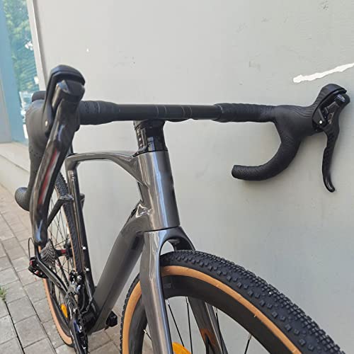 LIANAIzxc Bikes Carbon Fiber Gravel Road Bike 24 Speed Line Pulling Hydraulic Disc Brake Fully Hidden Cable Carbon Frame Cool Design (Color : Gray)