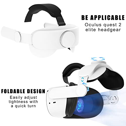LUPAPA Adjustable Headband Accessory Compatible with Quest 2, Replaces Quest 2 Elite Headband VR Accessory, Headrest for Enhanced Support