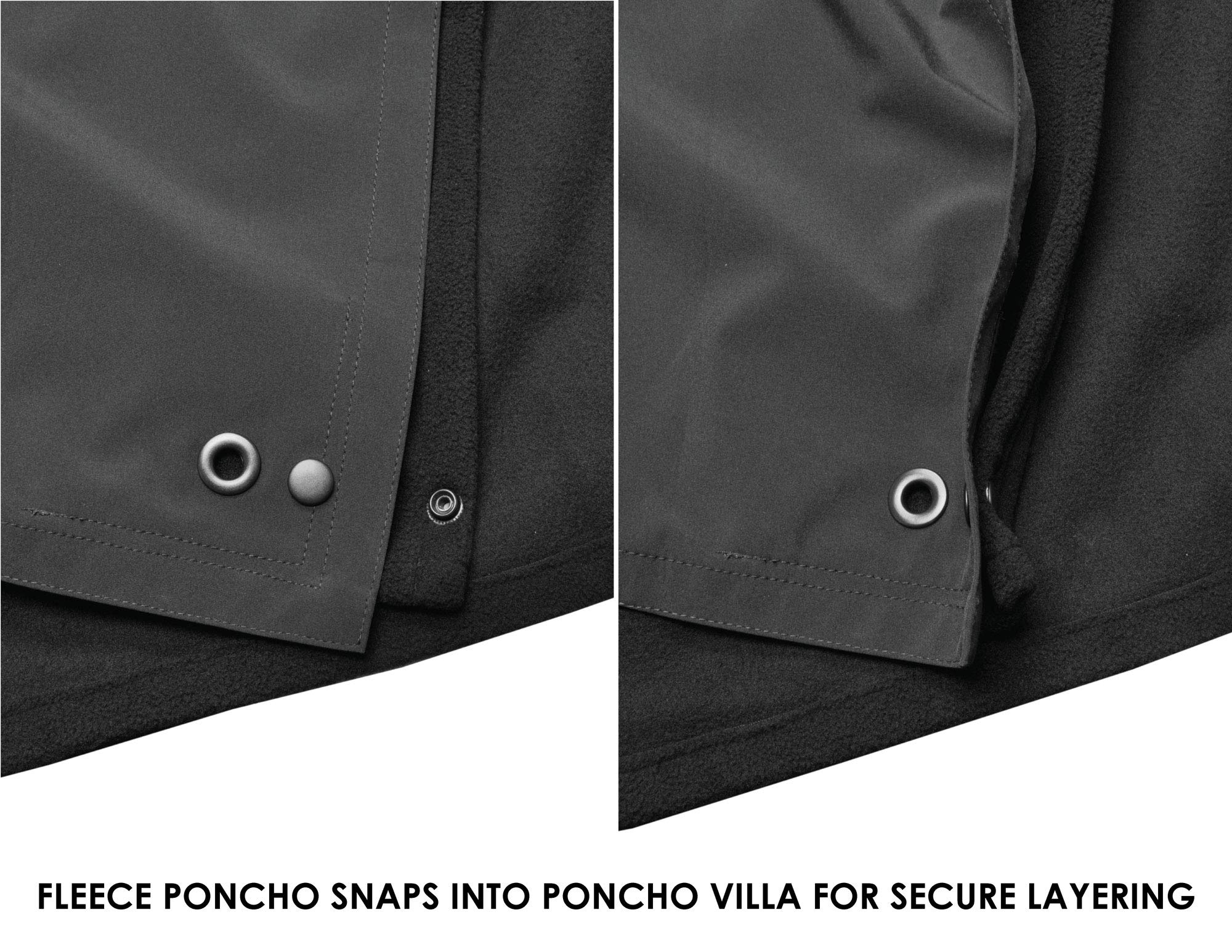 HAZARD 4 Fleece Liner: For Poncho Villa(TM) Technical Soft-Shell Poncho (US, Alpha, One Size, Regular, Regular, Black)