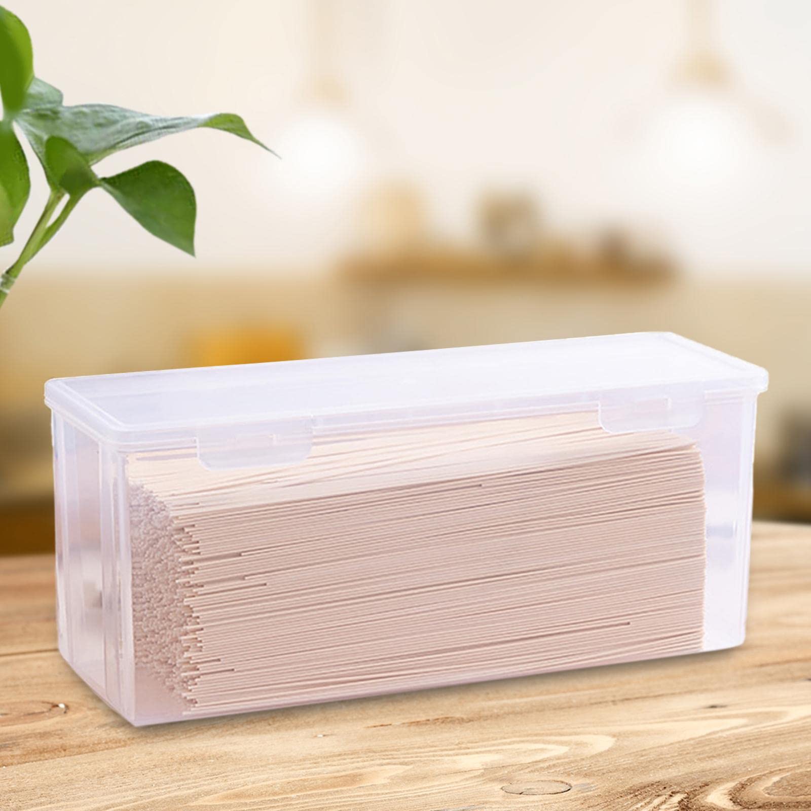 KLKCMS Noodle Canister Pasta Storage Container Stackable Transparent for Kitchen Snacks
